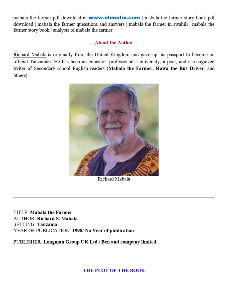 Mabala The Farmer PDF Download at Elimufix | PDF