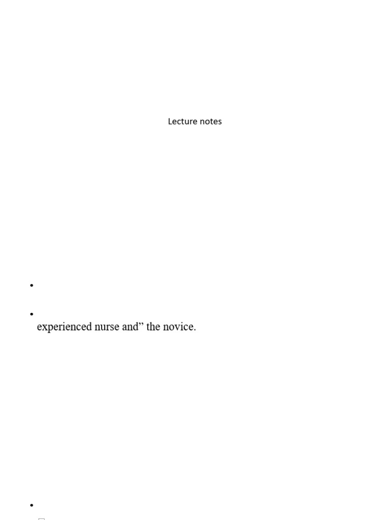 Nursing Informatics: Novice to Expert Theory | PDF | Expert | Information