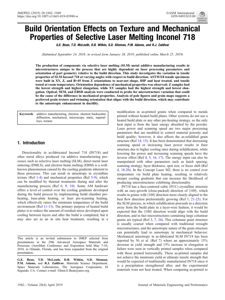 build_texture_aniso_SLM_ASM_Bean | PDF | Strength Of Materials | Fracture