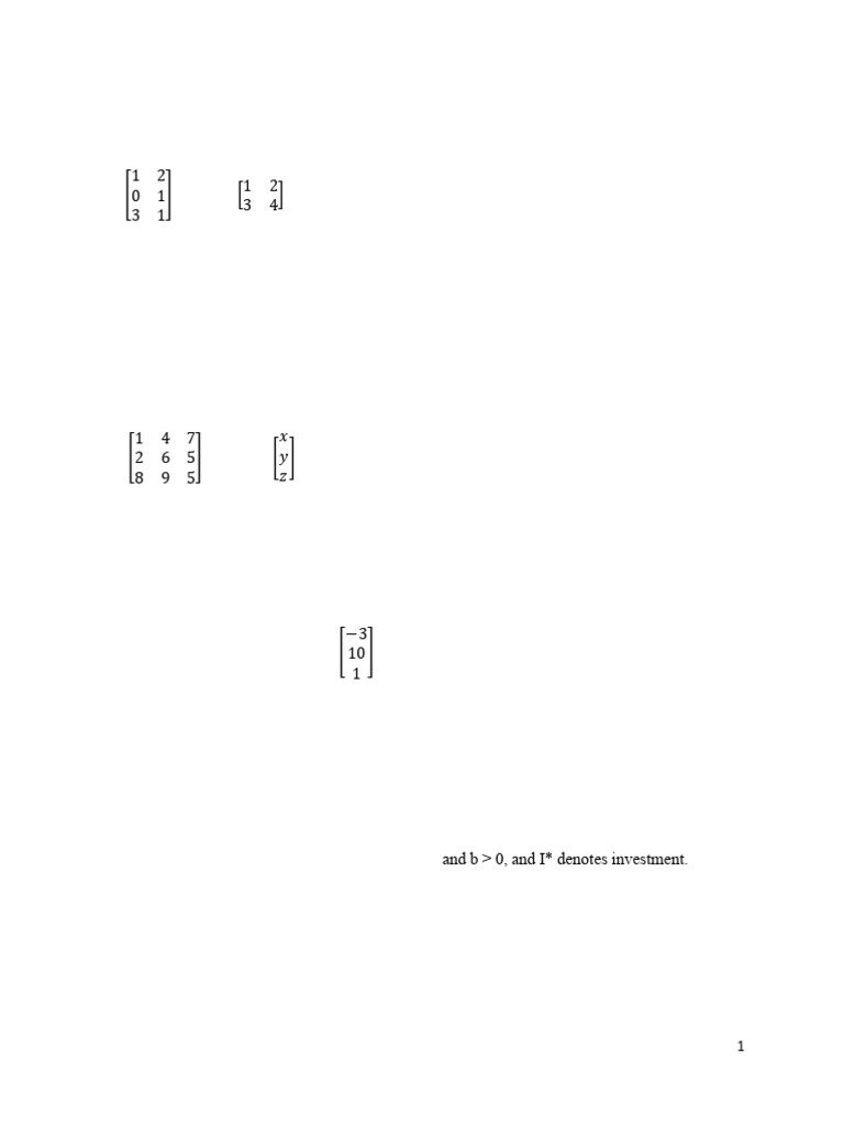 Topic 6 Matrix Operations Pdf Matrix Mathematics Numerical