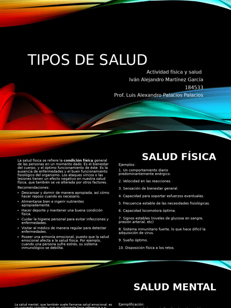 Tipos de Salud | PDF | Las emociones | Salud mental