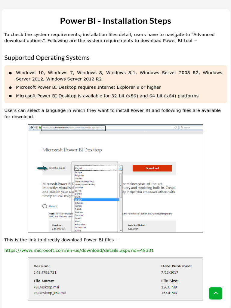 Power BI - Installation Steps | PDF | Technology & Engineering