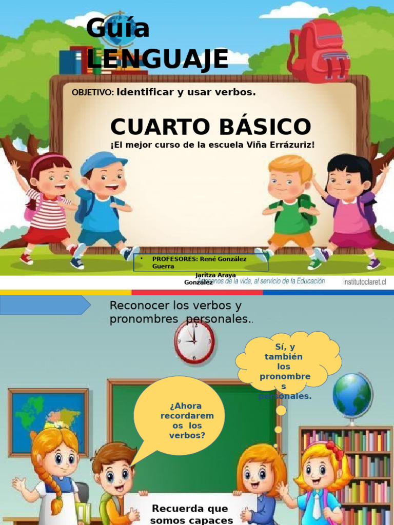 Verbos y Pronombres Personales en Clase | PDF | Lingüística