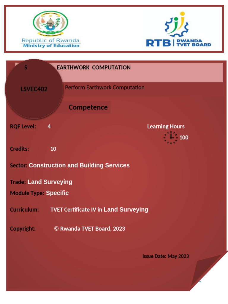 EARTHWORK COMPUTATION | PDF | Latitude | Surveying