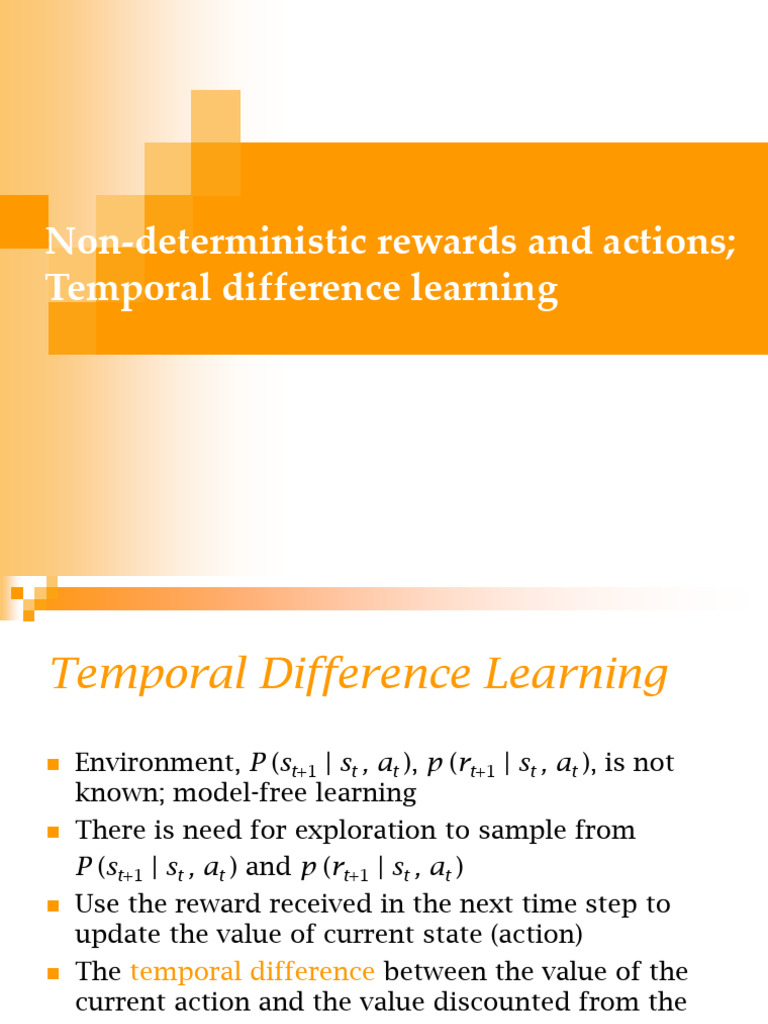 8.non-Deterministic Rewards and Actions-Temporal Difference Learning ...