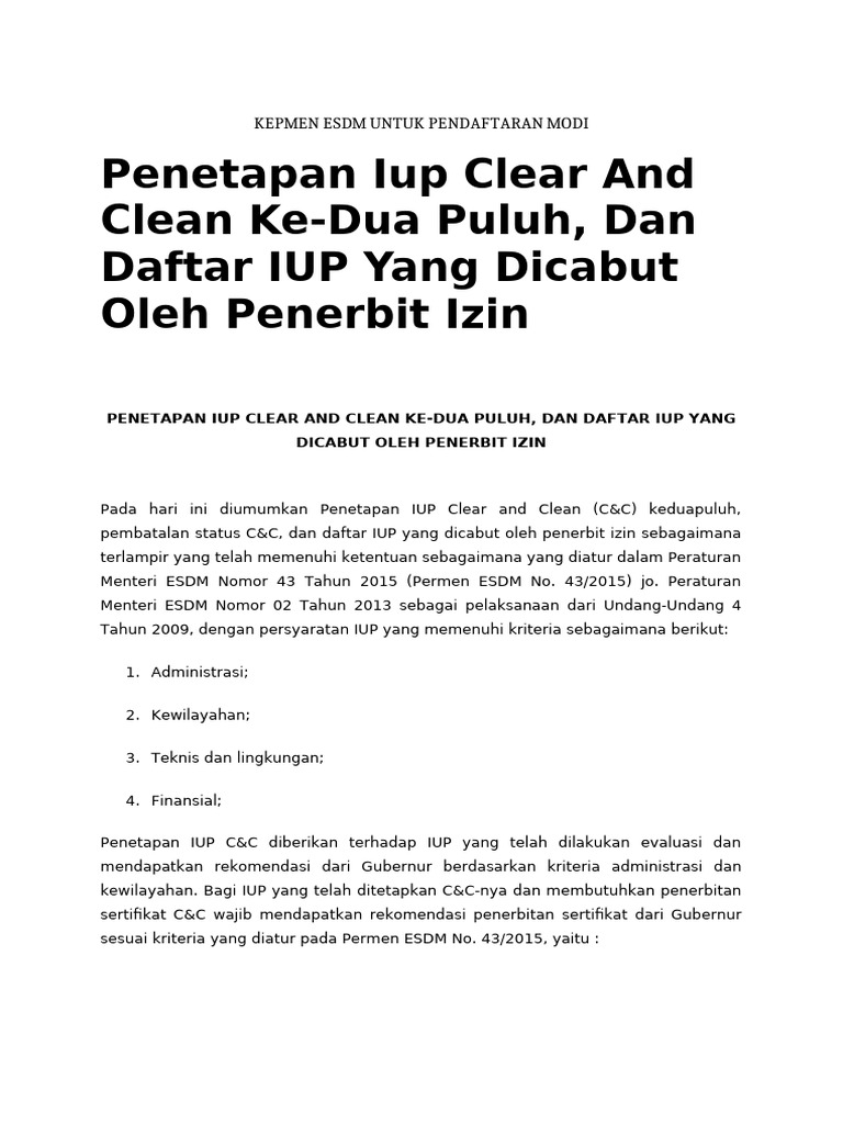 Surat Esdm 1 | PDF | Pengelolaan Keuangan & Uang