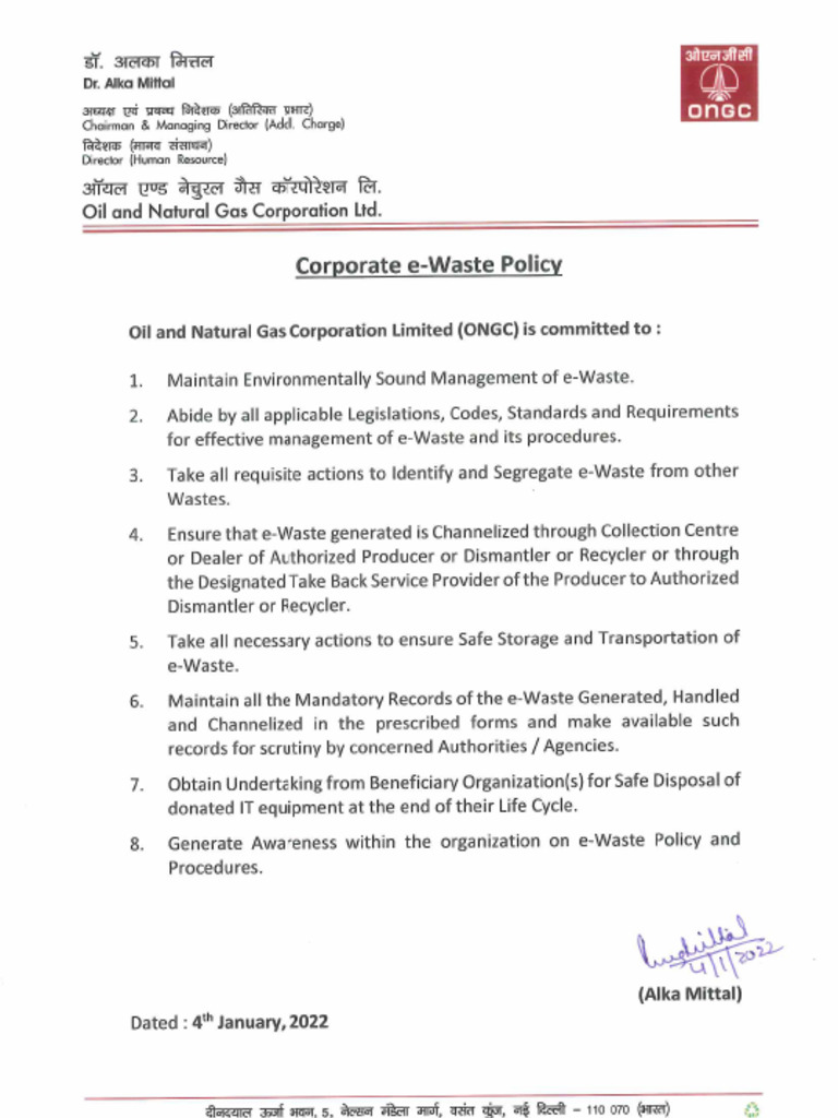 Corporate+E-Waste+Policy +english | PDF