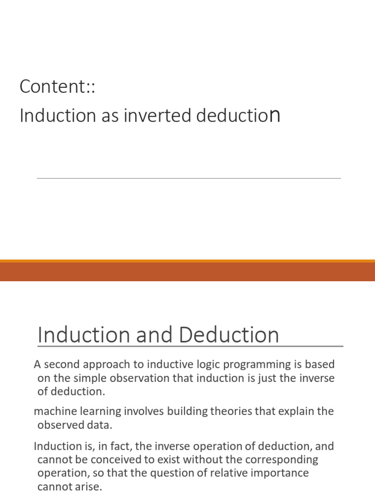 6.induction As Inverted Deduction | PDF | Deductive Reasoning | Inductive Reasoning