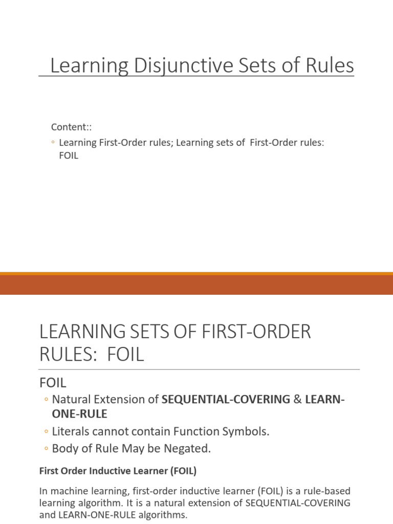 5.learning First-Order Rules-Learning Sets of First-Order rules-FOIL ...