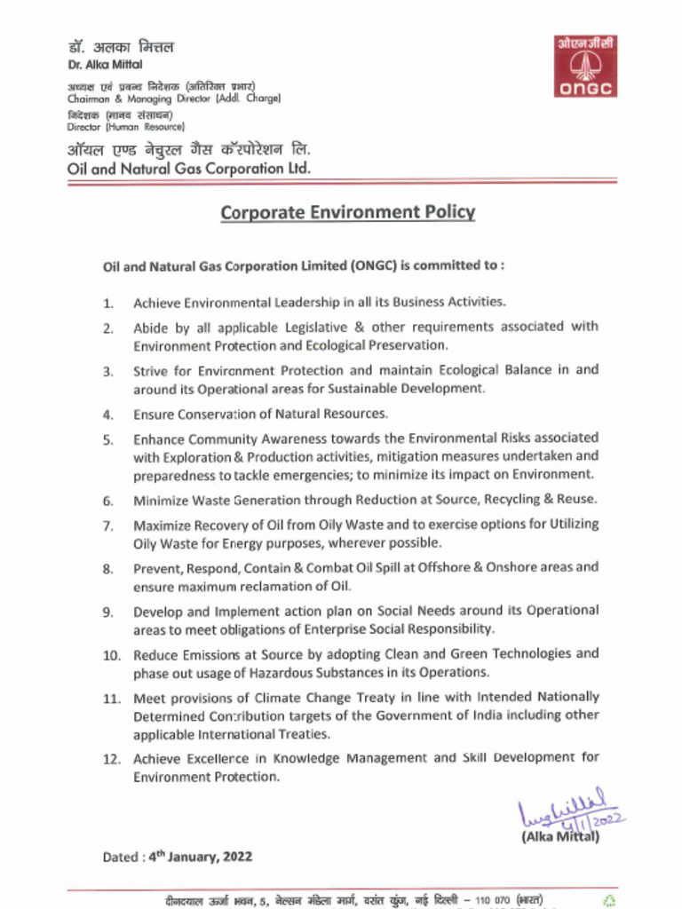 Corporate+Environment+Policy English | PDF