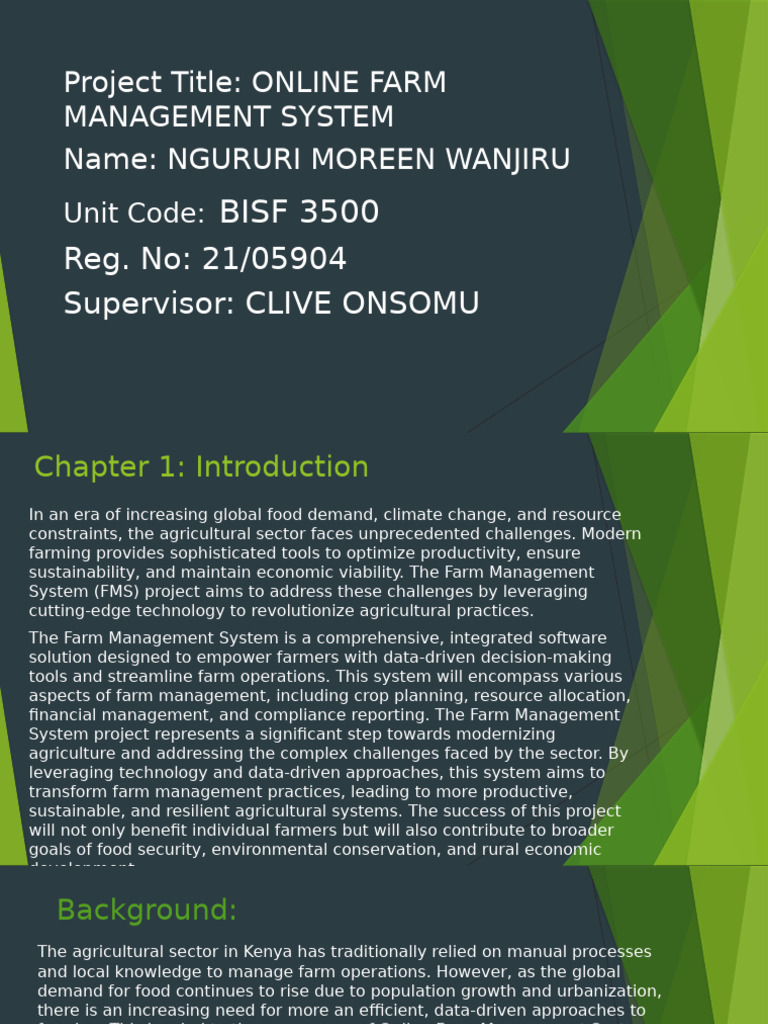 Online Farm Management System Overview | PDF | Agile Software ...
