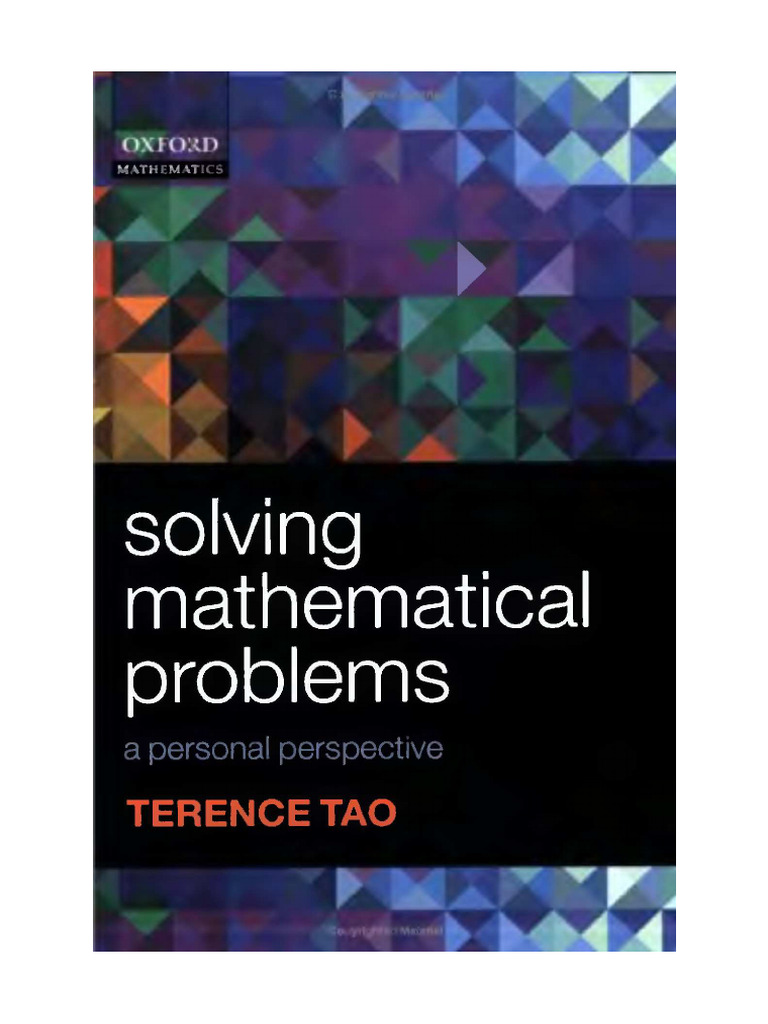 (Terence Tao) Solving Mathematical Problems A Per | PDF
