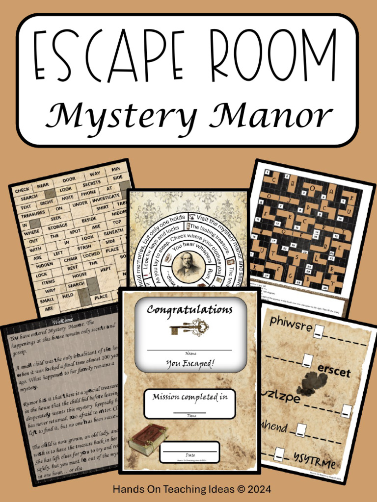 Mystery Manor Mystery Manor: Escape Room Escape Room | PDF | Computing