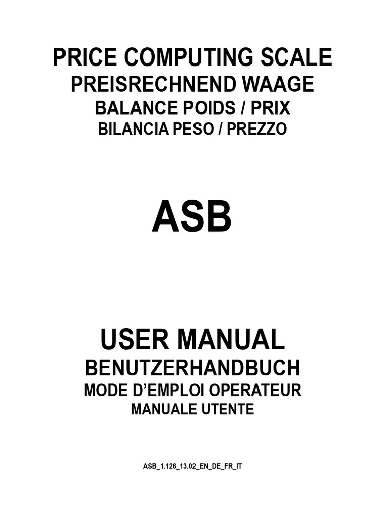 Manuel ASB | PDF | Weight | Electrical Engineering