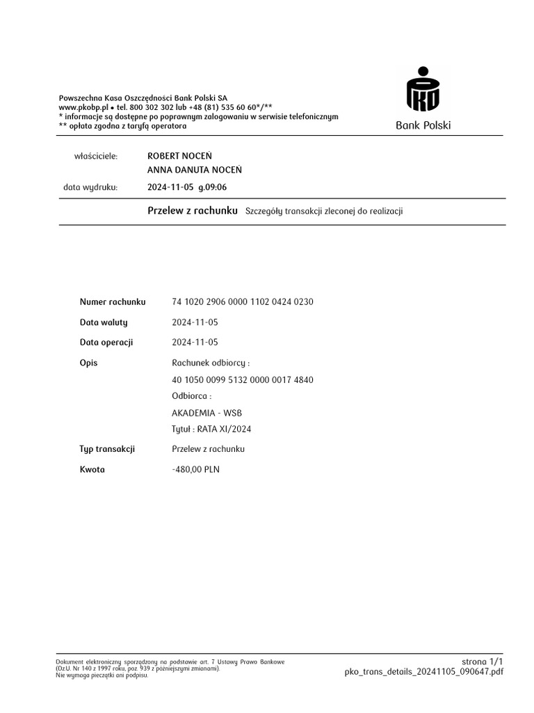 Pko Trans Details 20241105 090647 | PDF