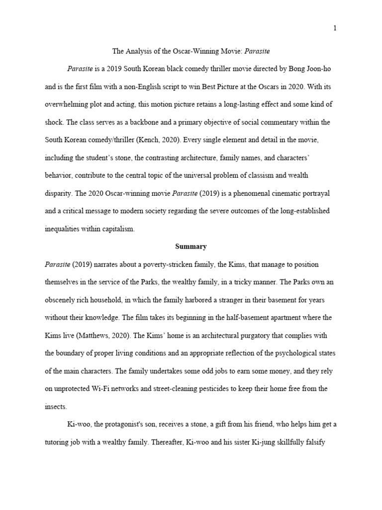 Film Analysis Essay Sample 2 | PDF | General Fiction