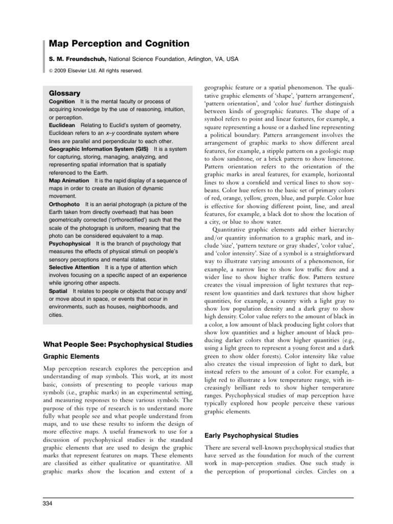 Freundschuh (2009) - Map Perception & Cognition | PDF | Map | Cartography