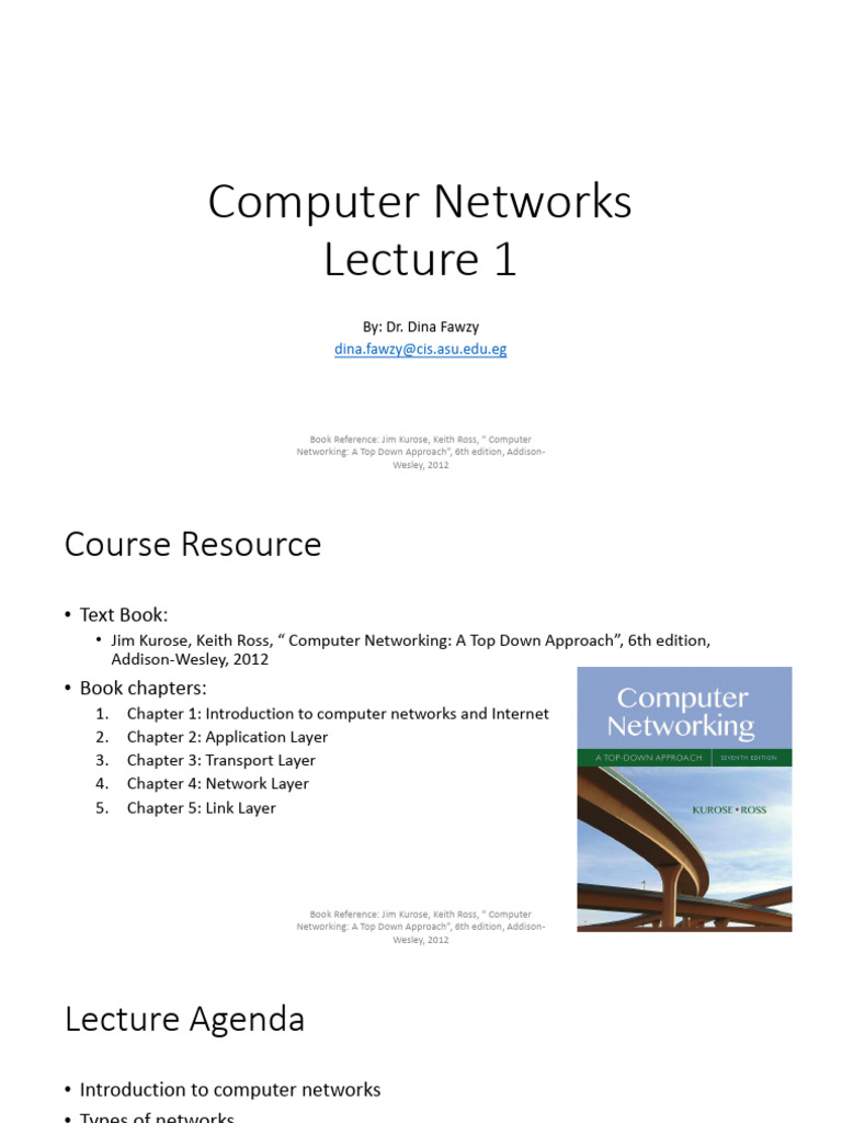 Networks Lecture 1 | PDF | Computer Network | Network Switch