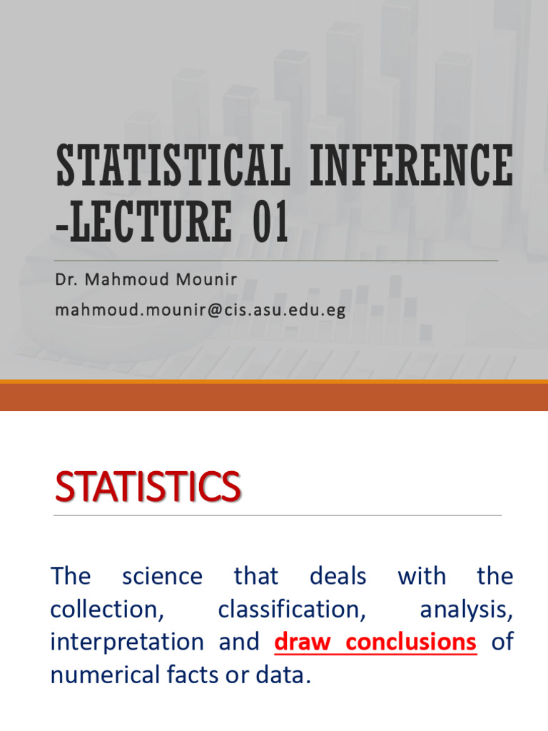 Statistical Inference Lecture Overview | PDF | Statistics | Statistical ...