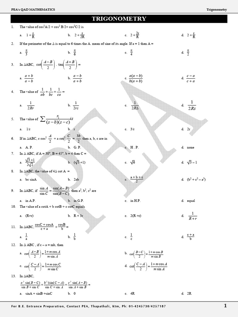 64ed9a871d67b | PDF | Trigonometric Functions | Triangle Geometry