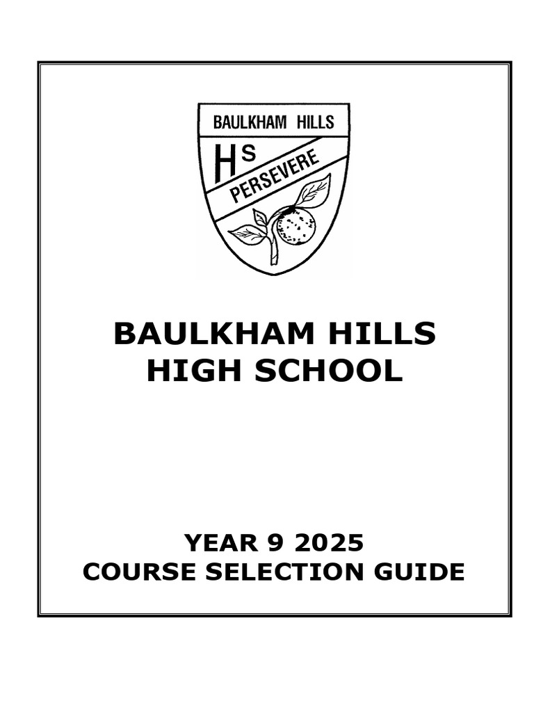 Baulkham Hills Year 9 2025 Course Guide | PDF | Textiles | Engineering