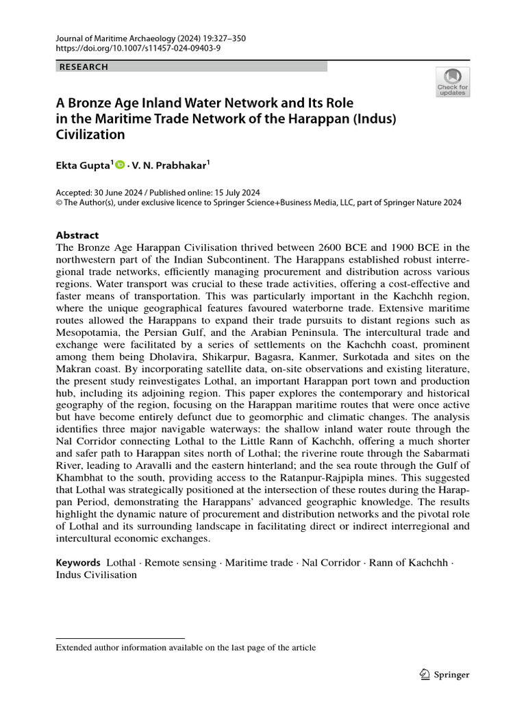 A Bronze Age Inland Water Network and Its Role | PDF | Physical ...