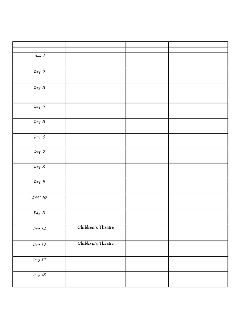 FINAL - AMENDED - 2023-2024 Theatre Arts Practical Timetable | PDF