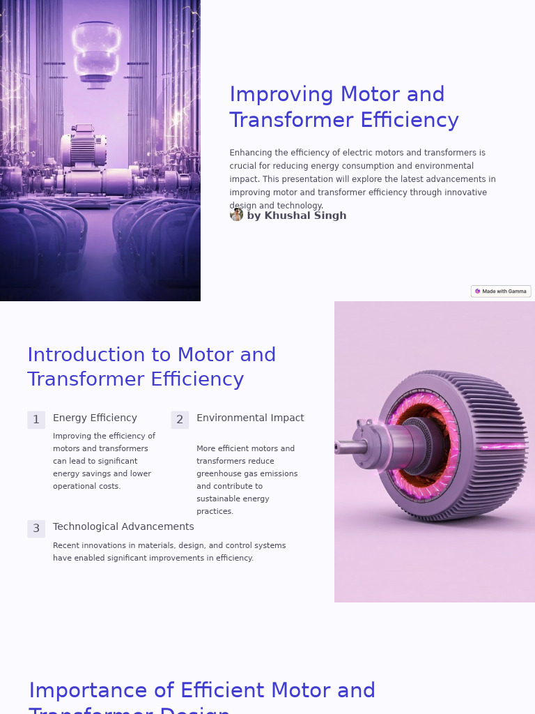 Improving Motor and Transformer Efficiency | PDF | Efficient Energy Use ...