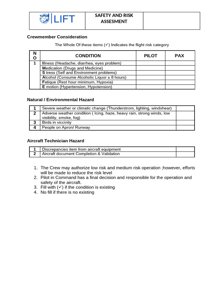 SAFETY RISK ASSESMENT | PDF