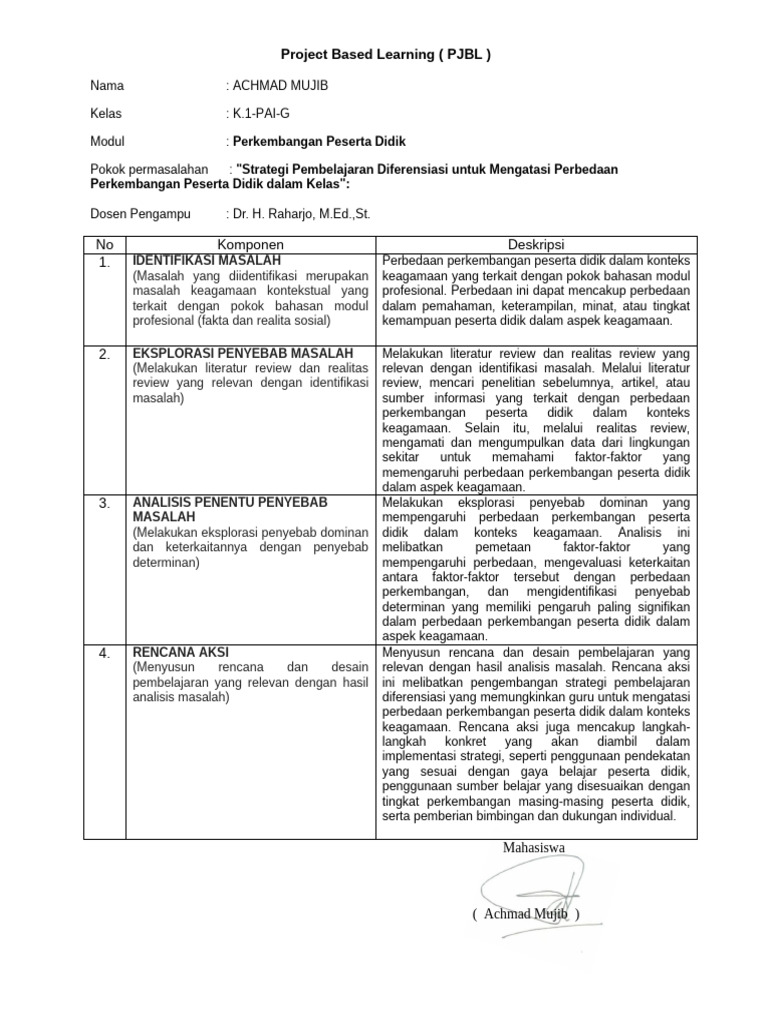 Strategi Pembelajaran Diferensiasi Keagamaan | PDF