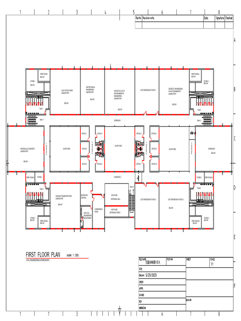 Civil 1st Floor Iso A3 Title Block3 Pdf