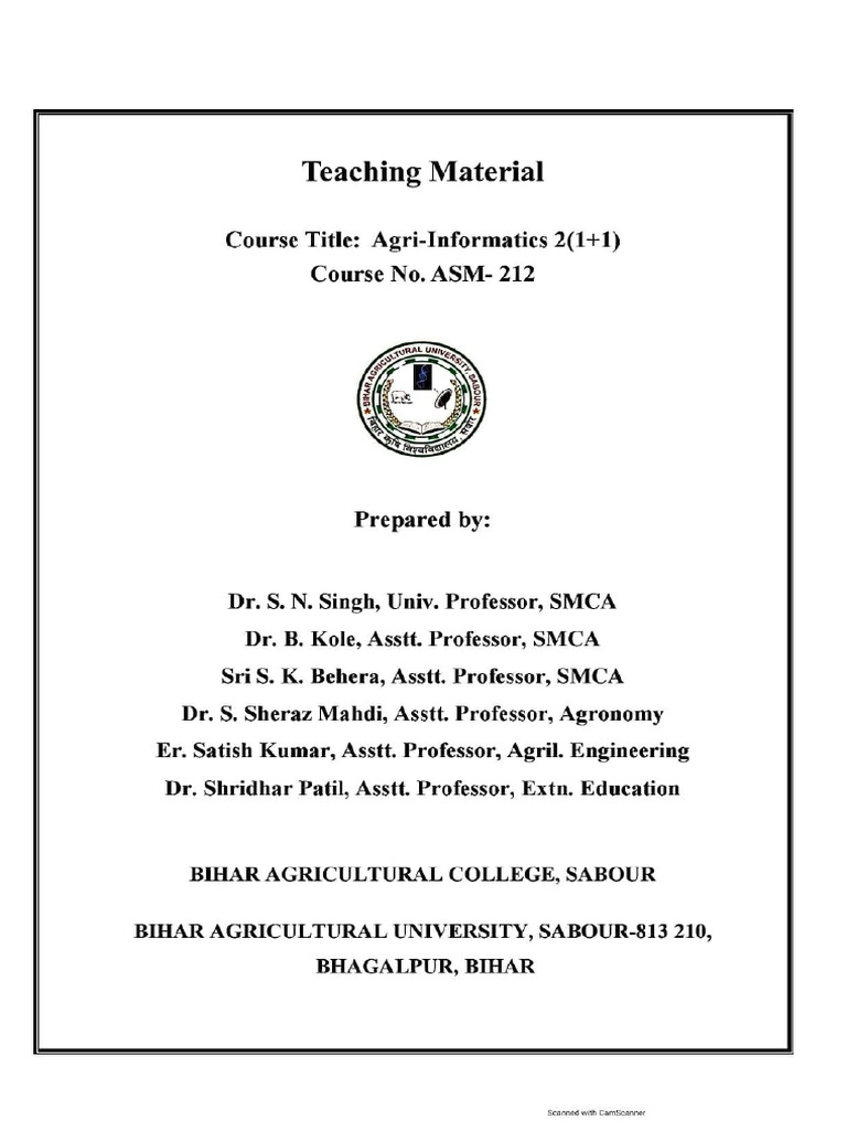 Agriculture Informatics | PDF