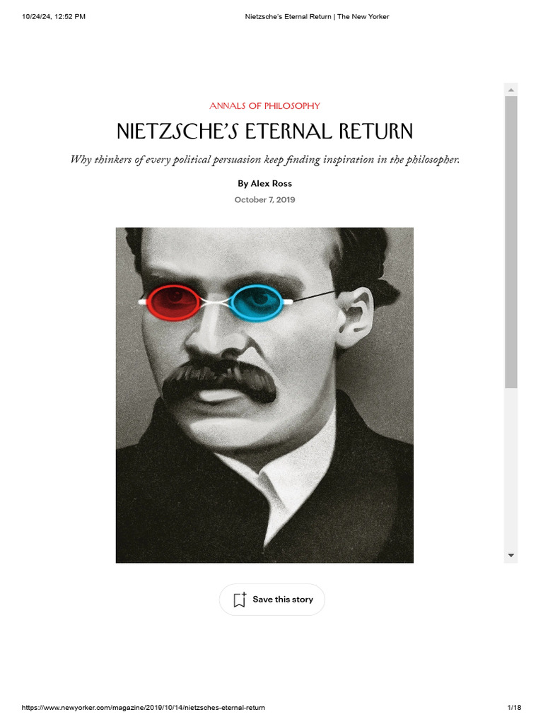 Nietzsche's Eternal Return - The New Yorker | PDF | Friedrich Nietzsche ...