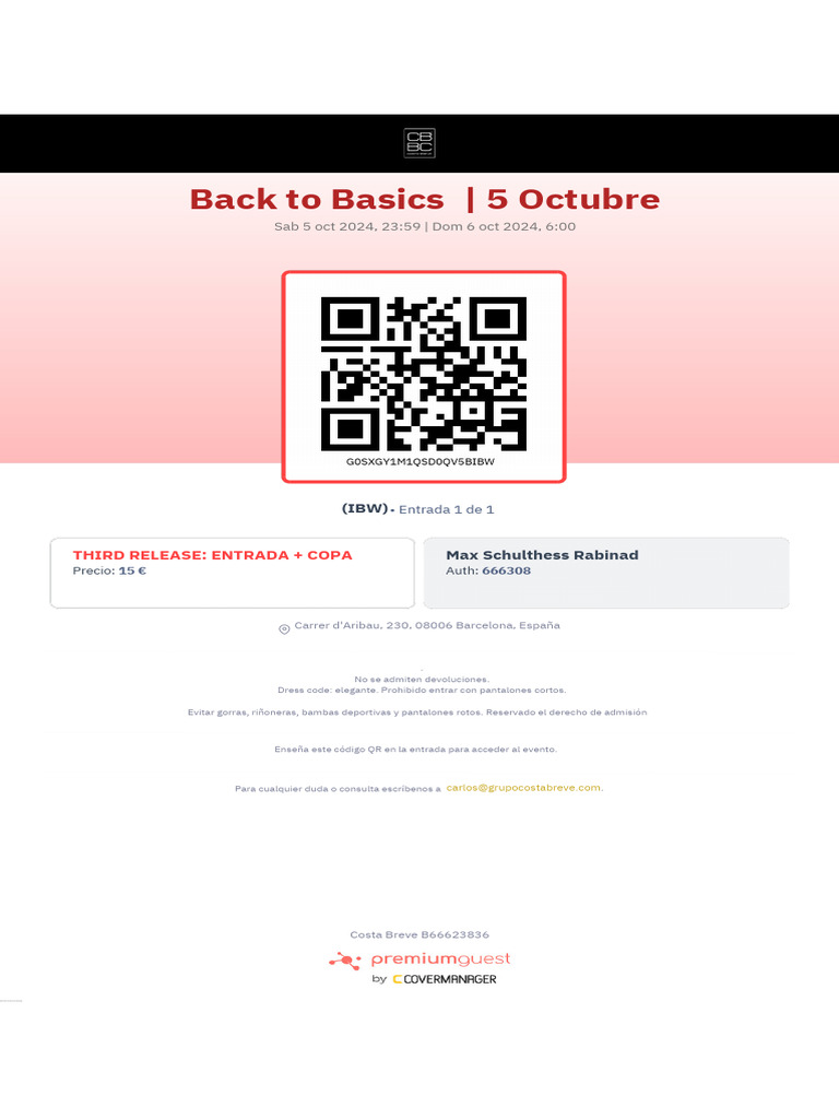 Back to Basics 4€ 5 Octubre Mié 11 oct 2023, 2359 Jue 12 oct 2023, 500 | PDF