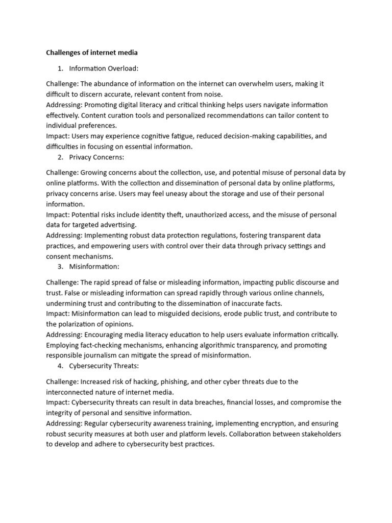 Challenges of Internet Media | PDF | Computer Security | Security