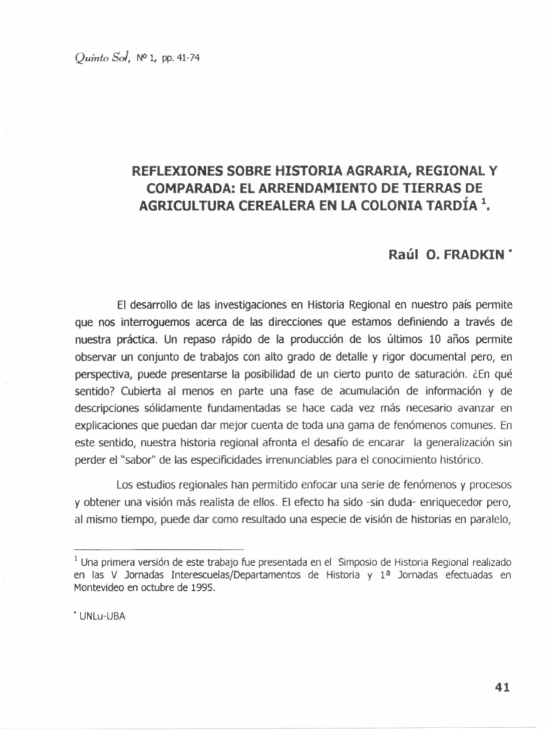 Aabbona, 01-FRADKIN | PDF | Historia