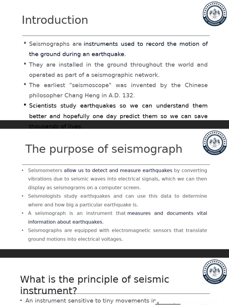 Seismograph (S1) | PDF | Seismology | Applied And Interdisciplinary Physics