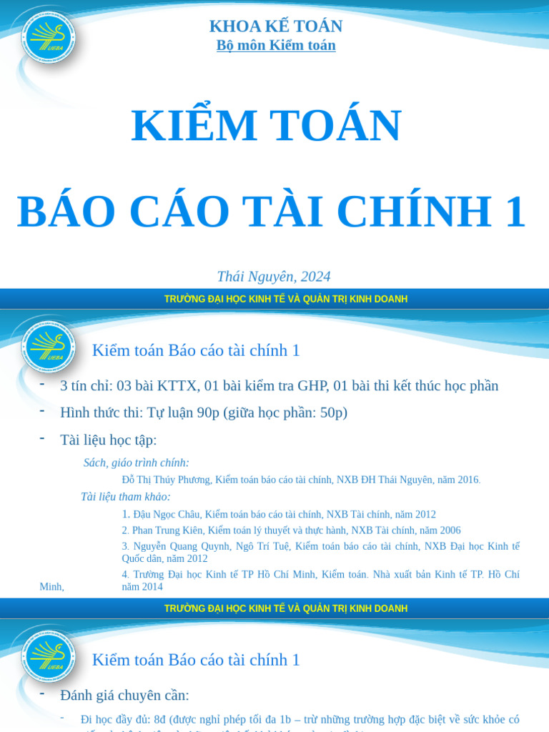 Kiểm toán BCTC 1 | PDF