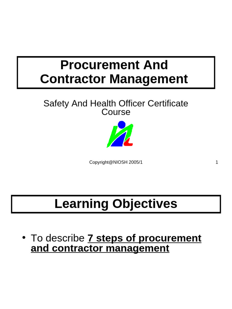 8 - Procurement & Contractor Management | PDF | Procurement ...
