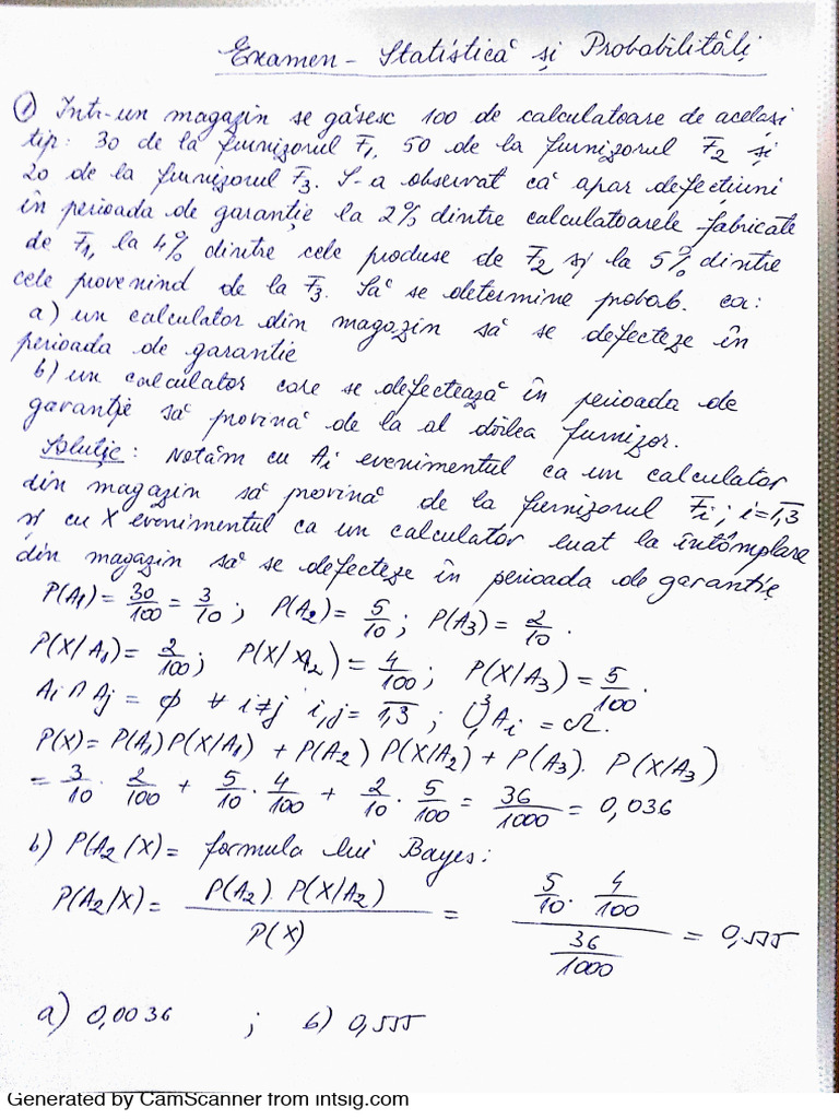 Subiecte Statistica | PDF