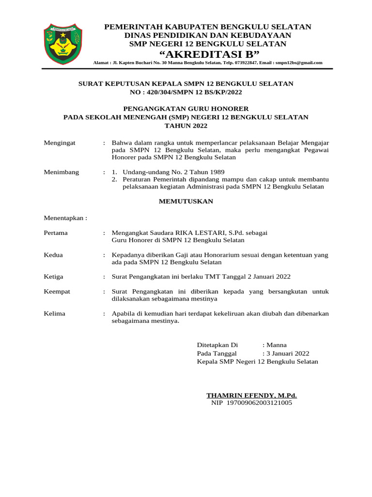SMPN 12 BS | PDF
