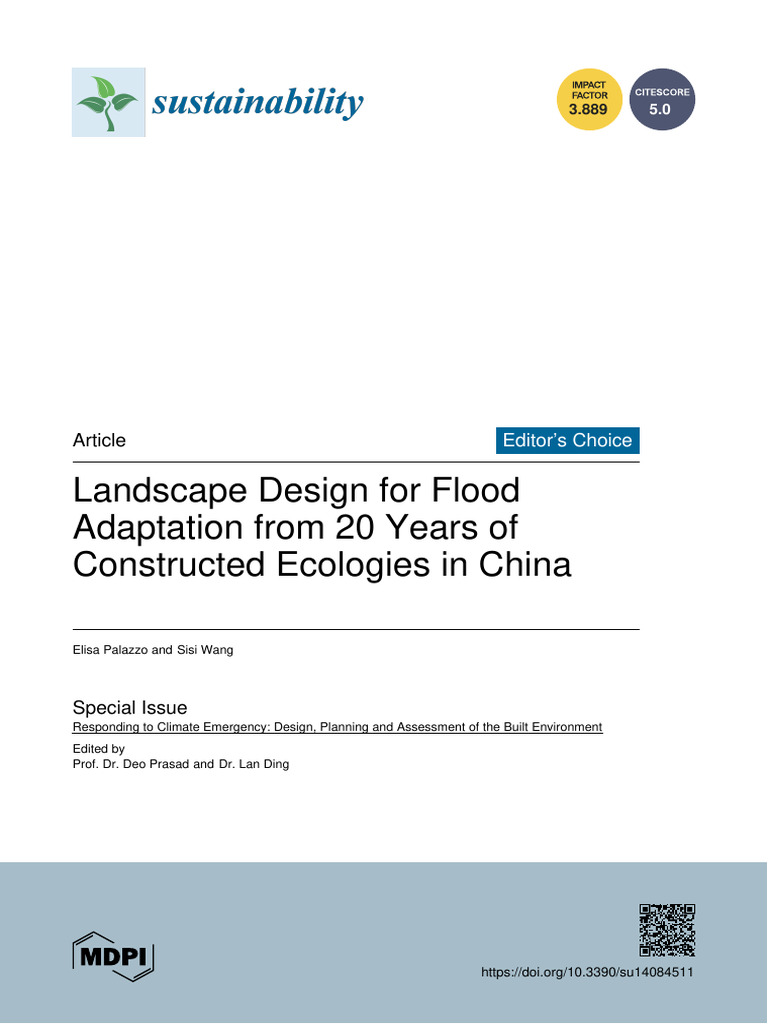 Landscape Design For Flood Adaptation From 20 Years of | PDF | Flood ...