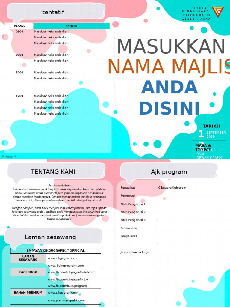 Template Buku Program Percuma PKP | PDF