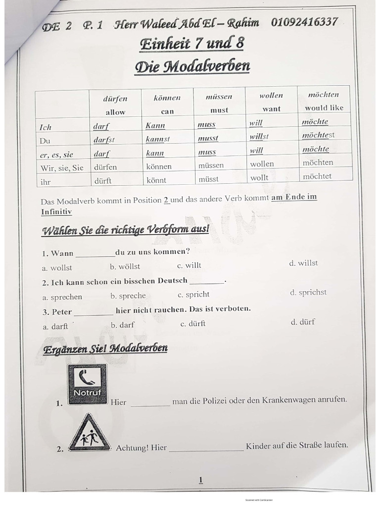 Deutsch 2 Part 1 | PDF