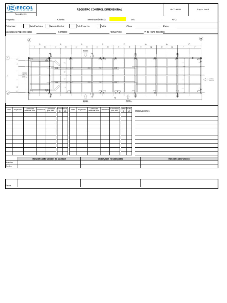 R-CC-M001 Registro Control Dimensional Rev.1 | PDF