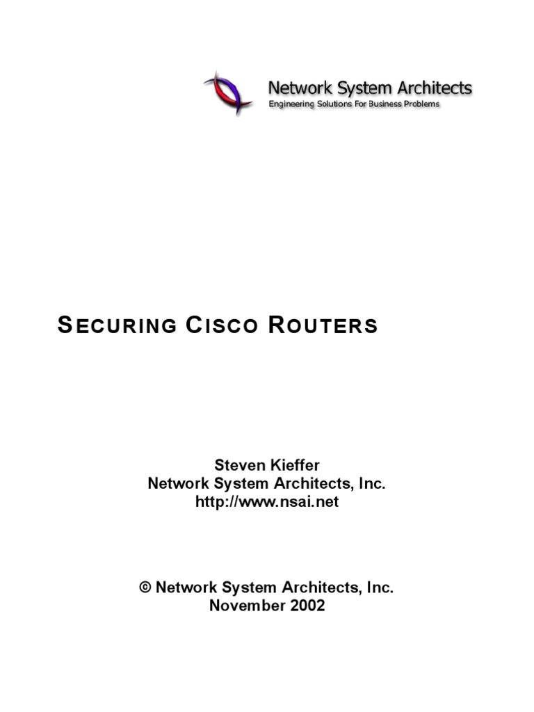 White Paper-Securing Cisco Routers | Download Free PDF | Radius | Secure Shell