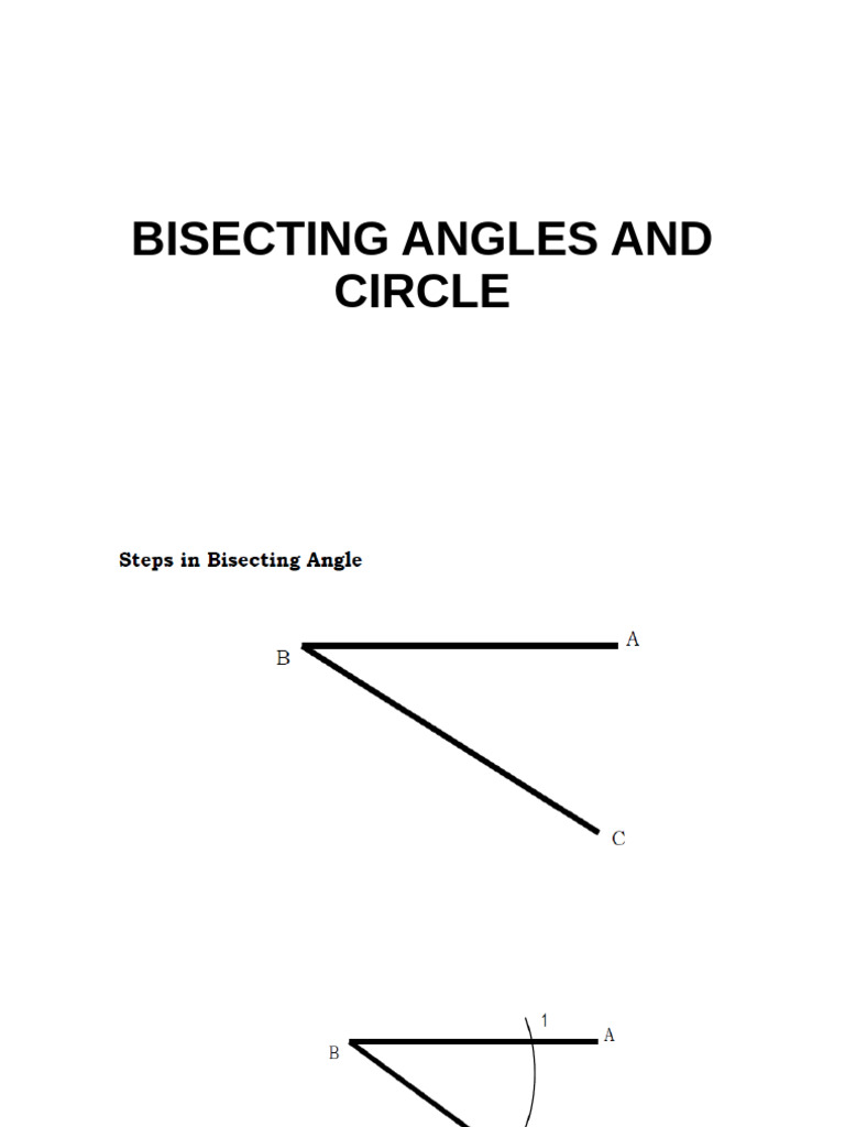 Bisecting Angles and Circle | PDF