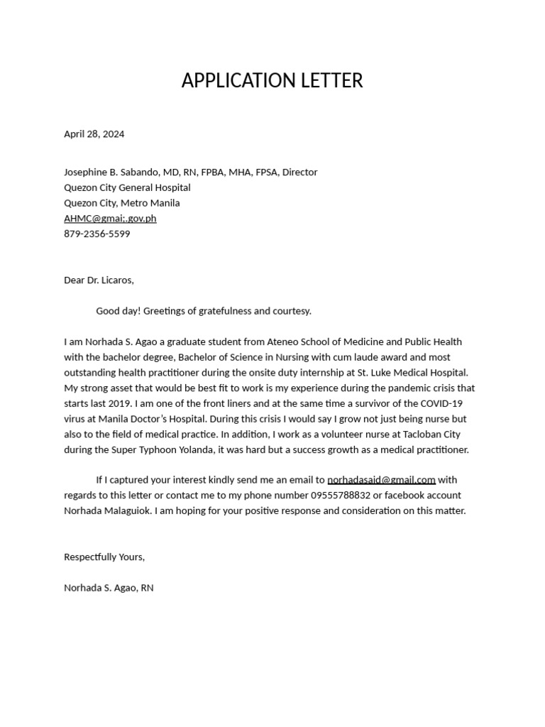 Application Letter Ada | PDF | Social Science | Self-Improvement