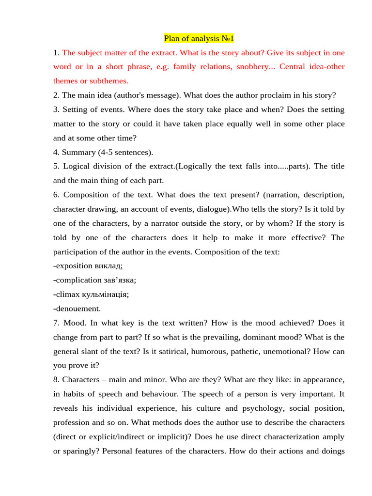 Plan of Analysis1 | PDF | Language Arts & Discipline | Science & Mathematics