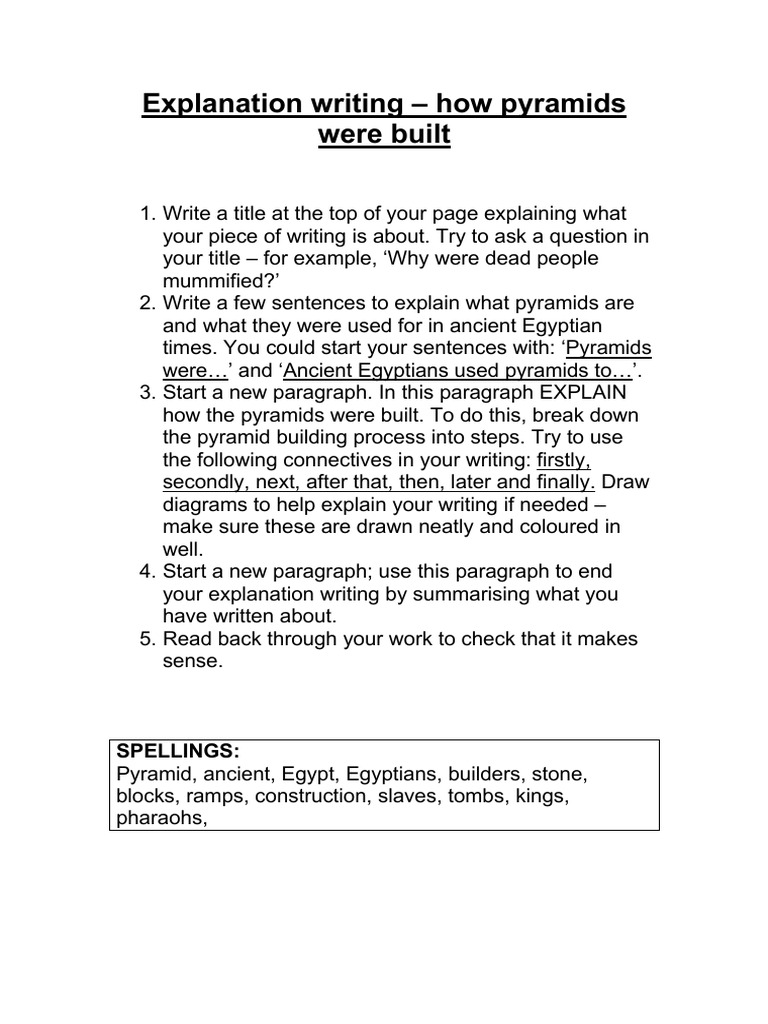 Explanation Writing Pyramids | PDF | Art